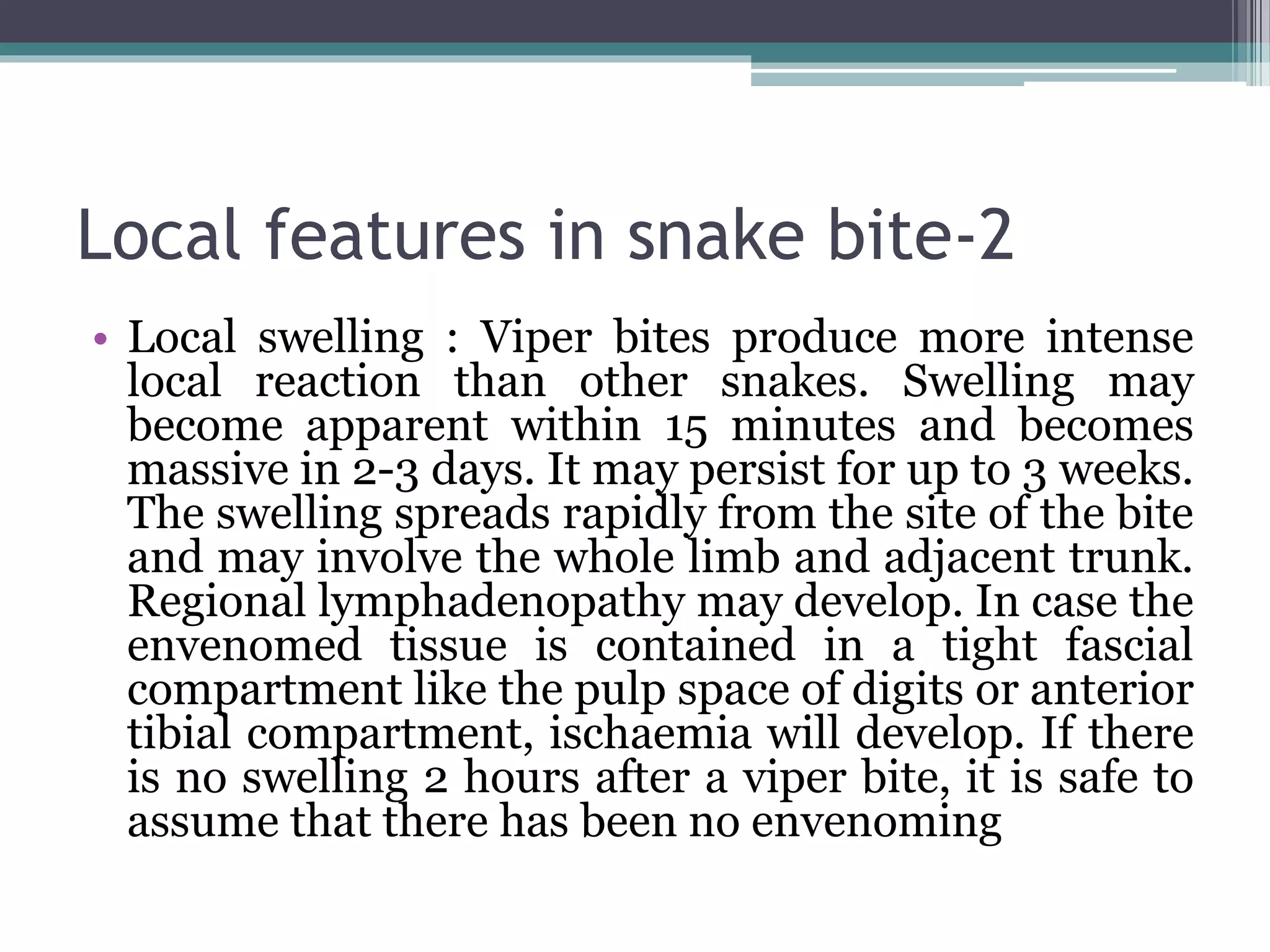 Snake bite management | PPTX