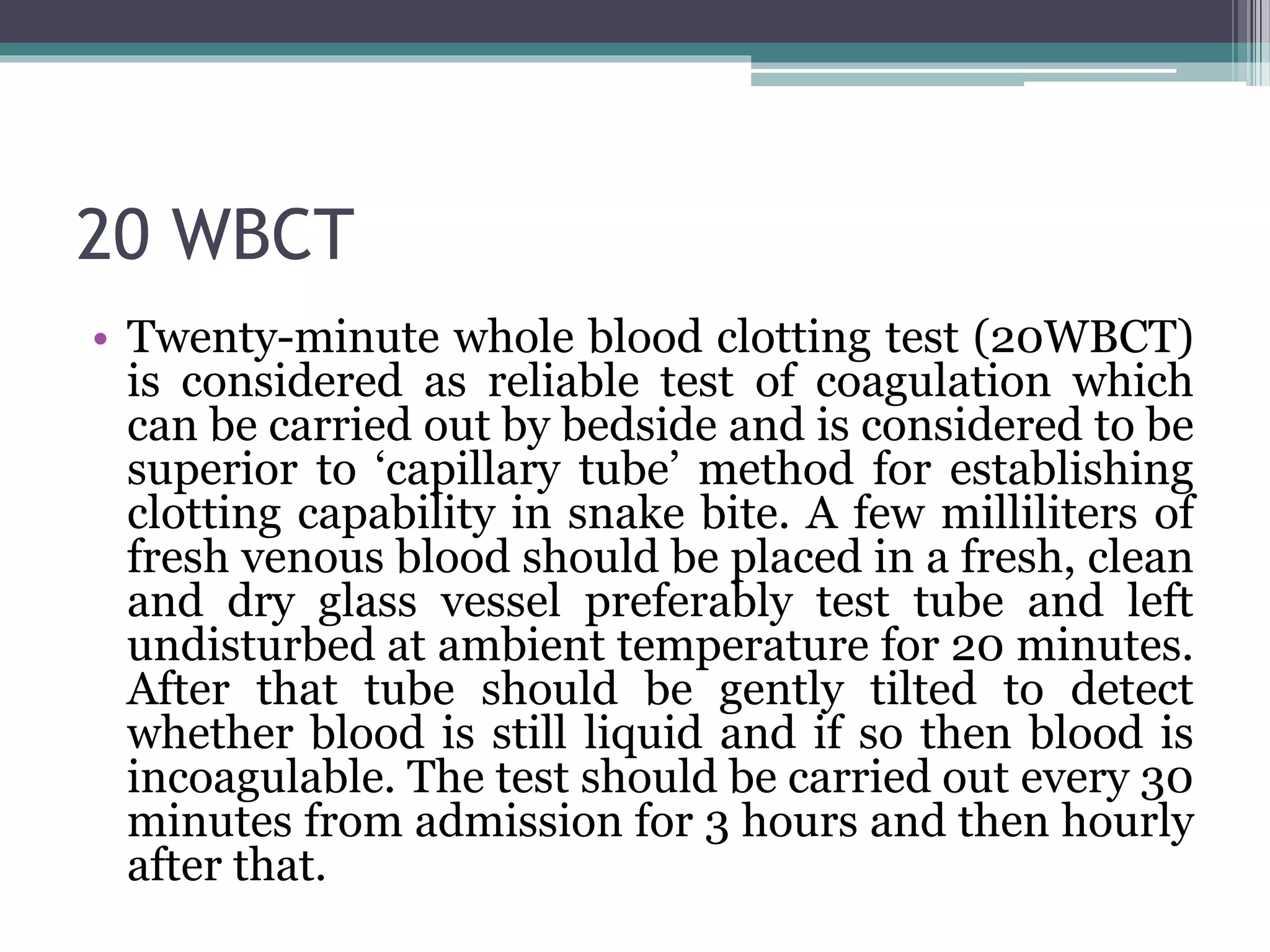 Snake bite management | PPTX