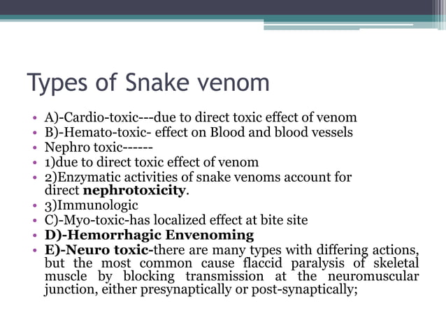 Snake bite management | PPTX