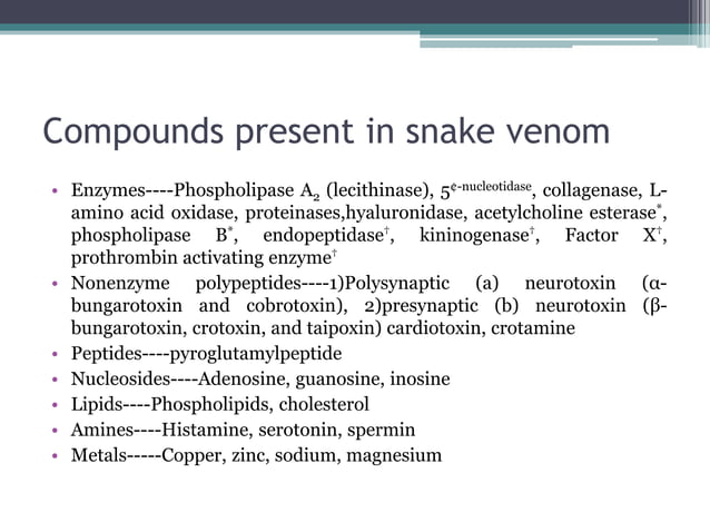 Snake bite management | PPTX