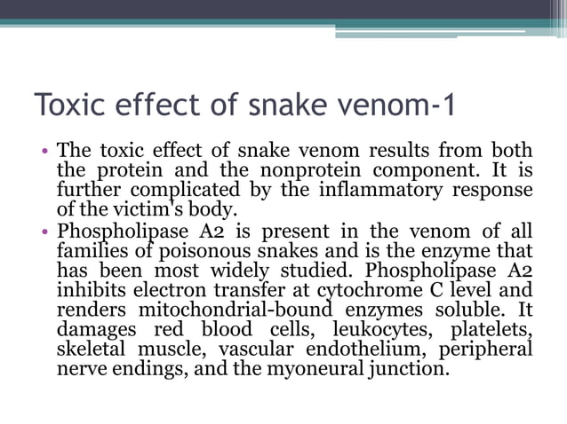 Snake bite management | PPTX
