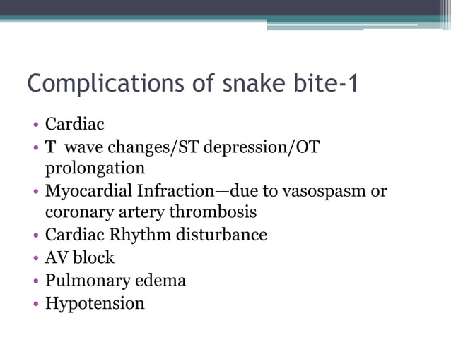 Snake bite management | PPTX