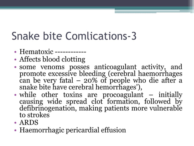 Snake bite management | PPTX