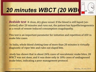 Snake bite management | PPTX