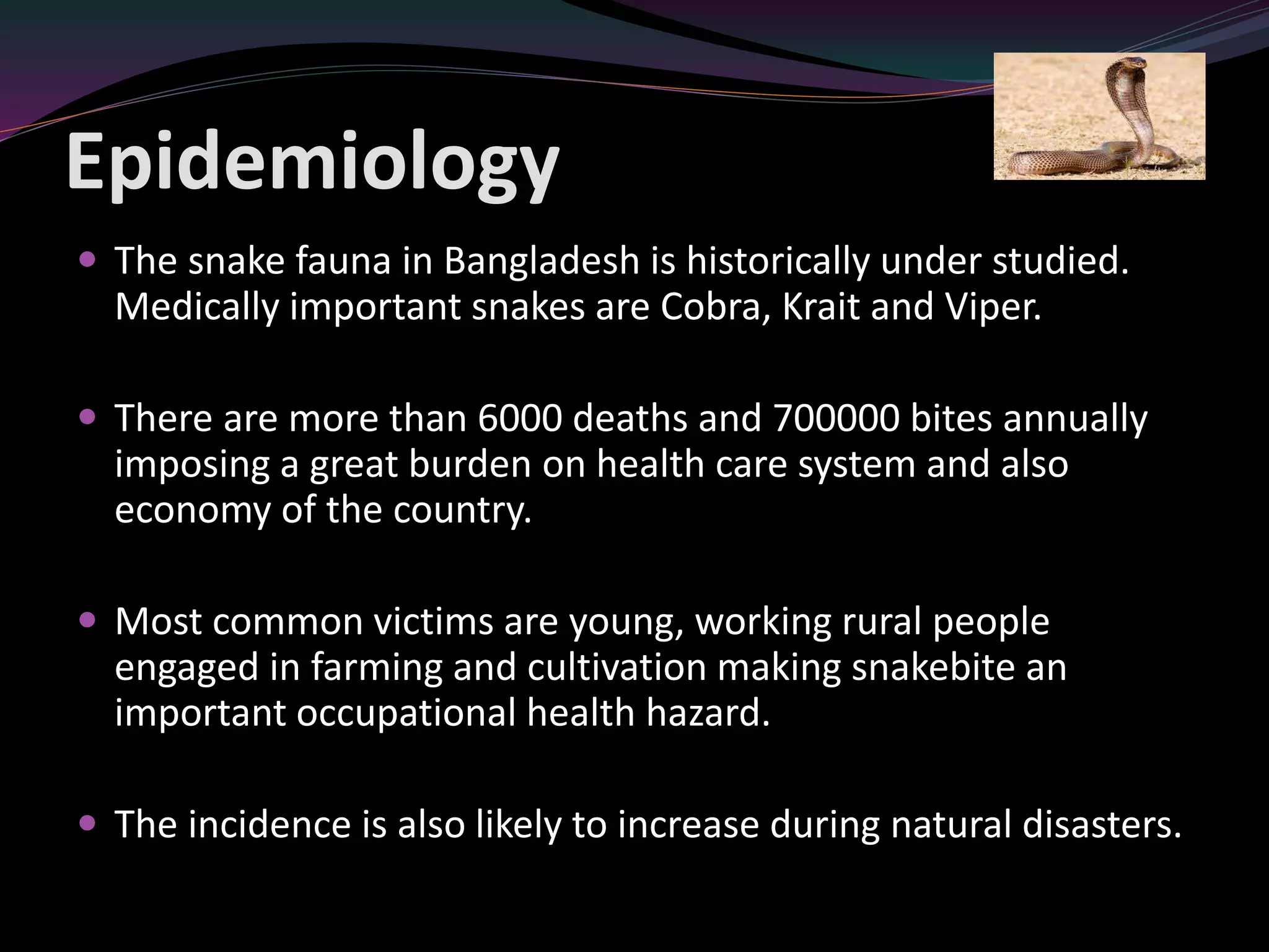 Snakebite management | PPTX