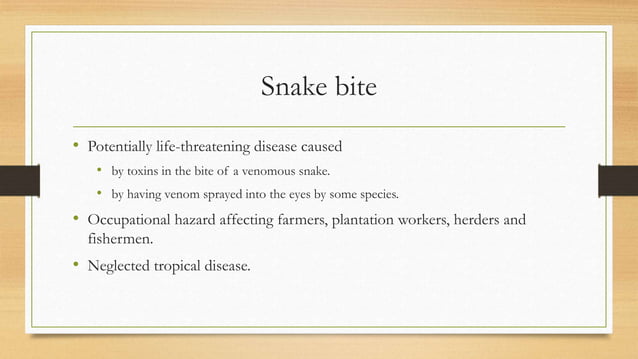 Snake bite management.pptx | Blood Disorders | Diseases and Conditions