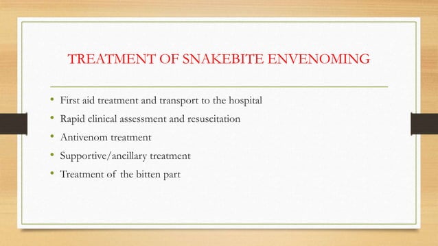 Snake bite management.pptx | Blood Disorders | Diseases and Conditions