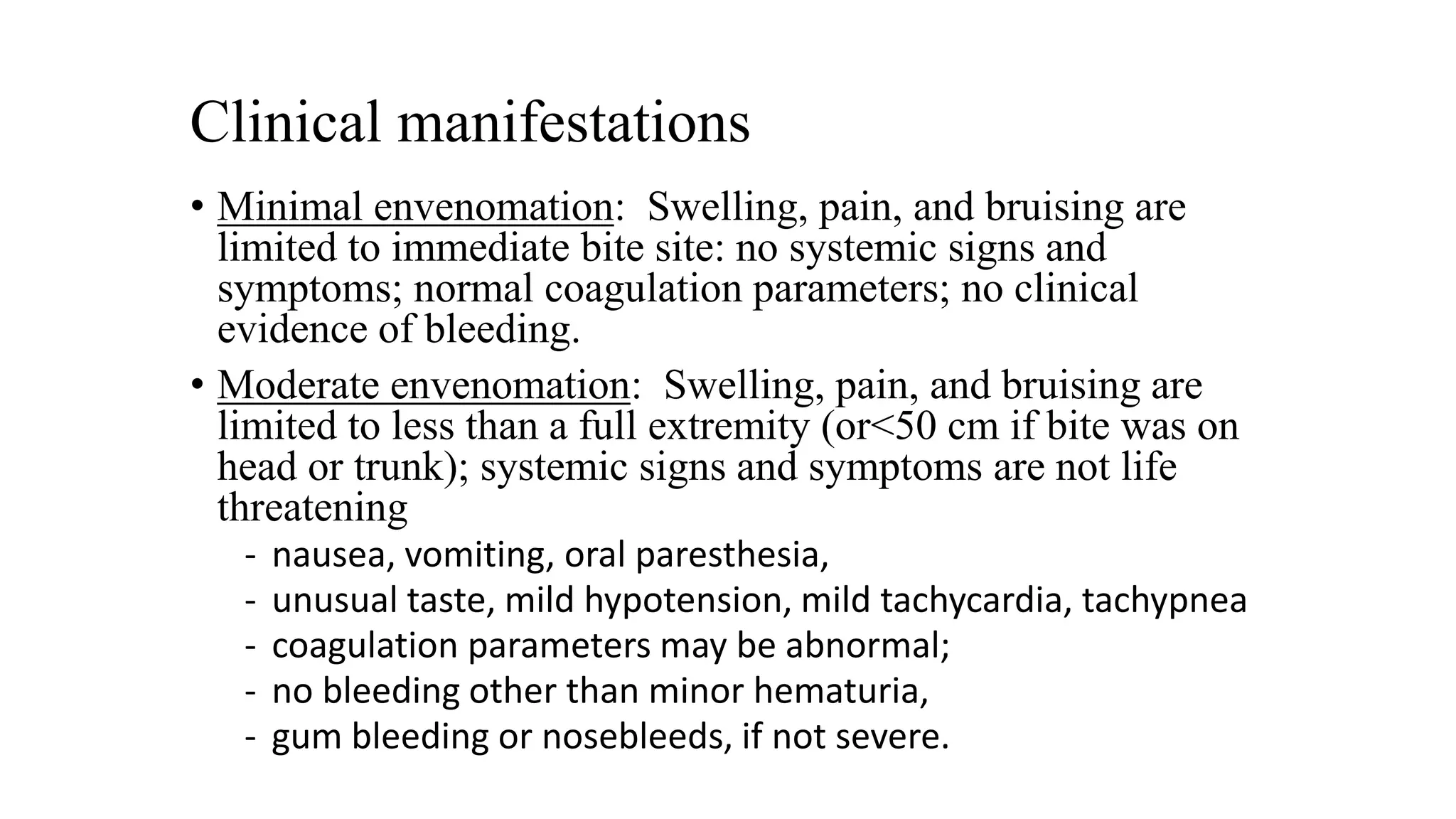 Snake Bite Management.pptx | Blood Disorders | Diseases and Conditions