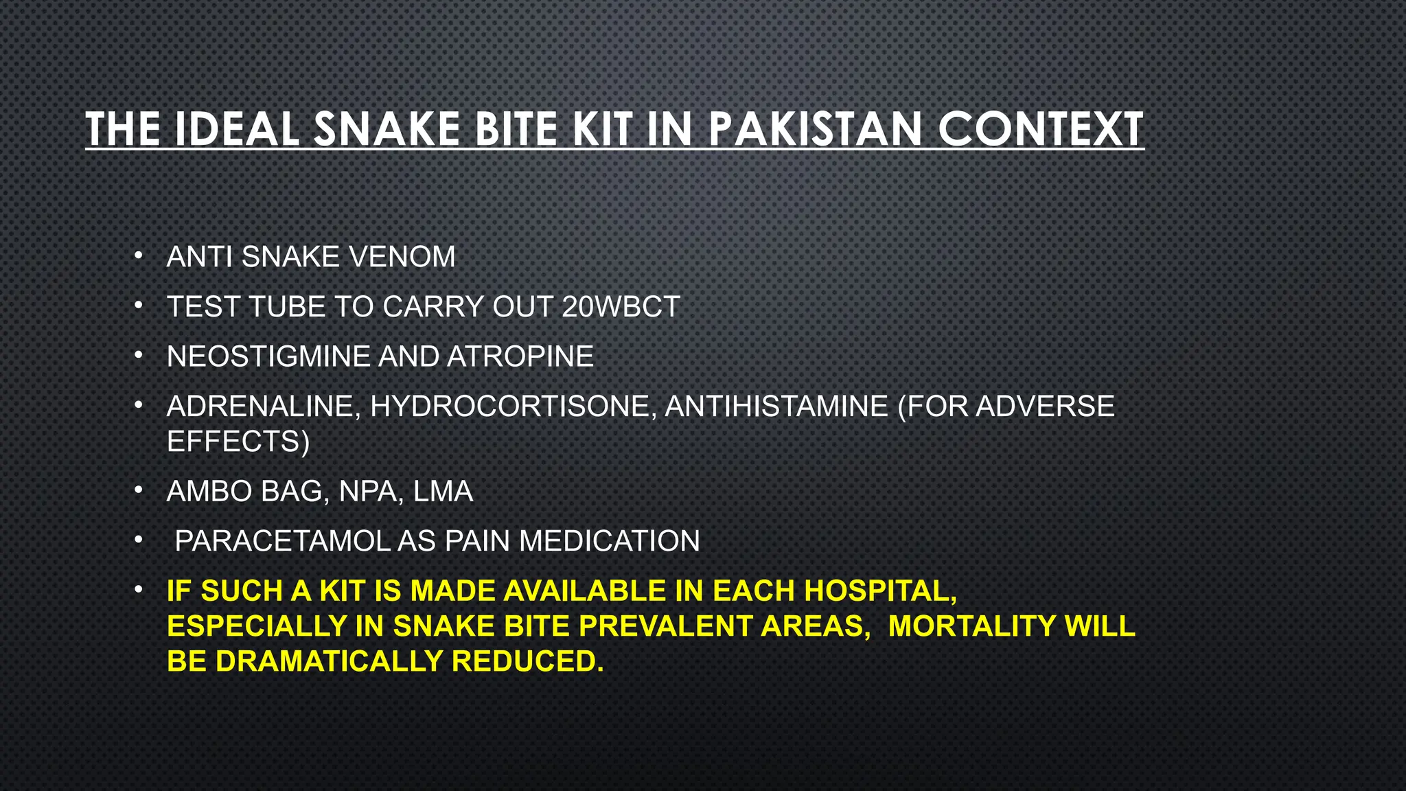 snake bite signs, symptoms and management management .pptx