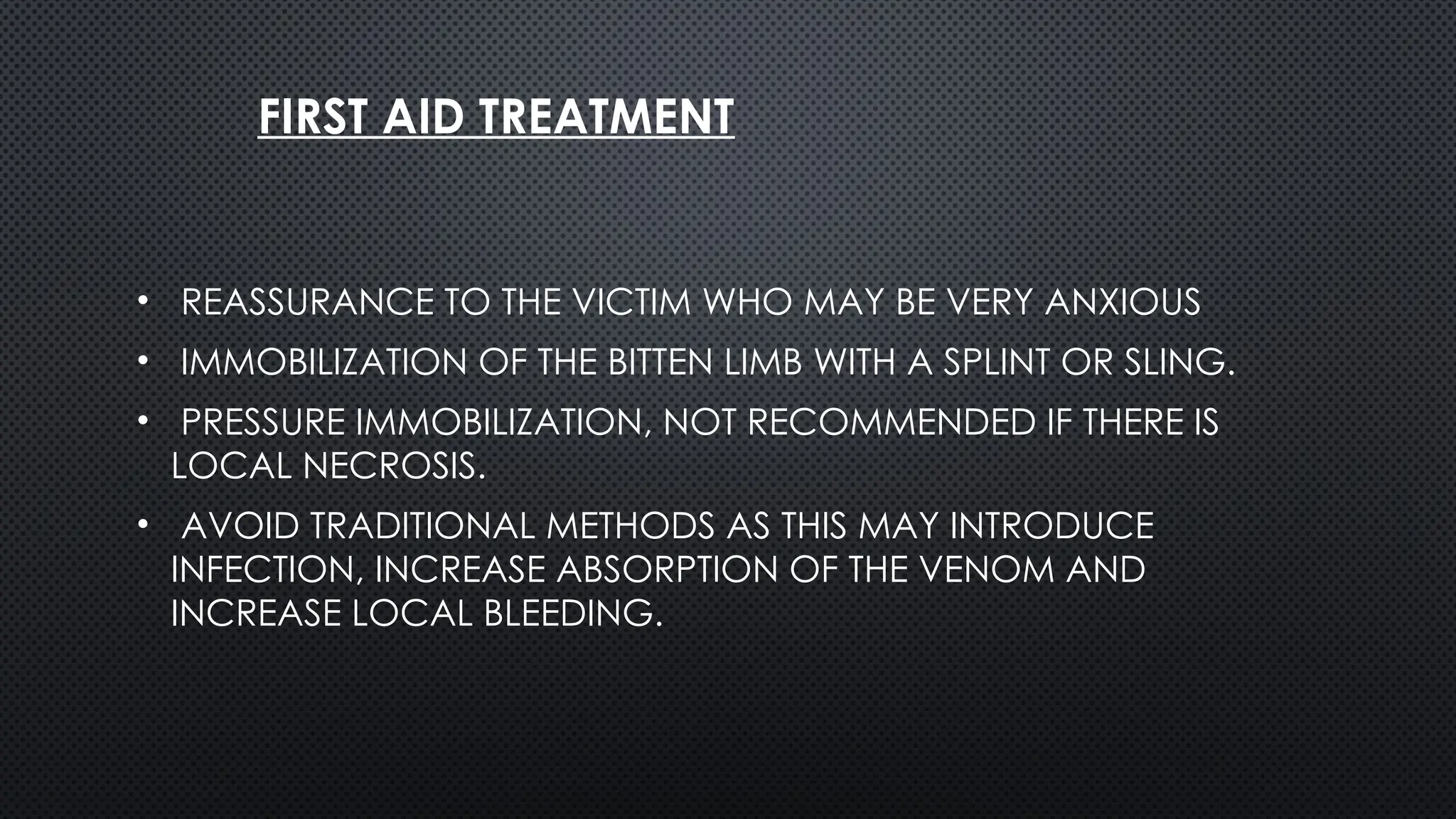snake bite signs, symptoms and management management .pptx