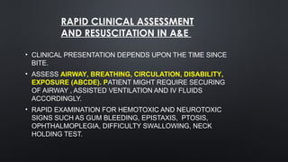 snake bite signs, symptoms and management management .pptx
