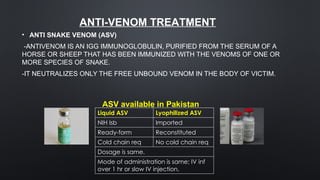 snake bite signs, symptoms and management management .pptx