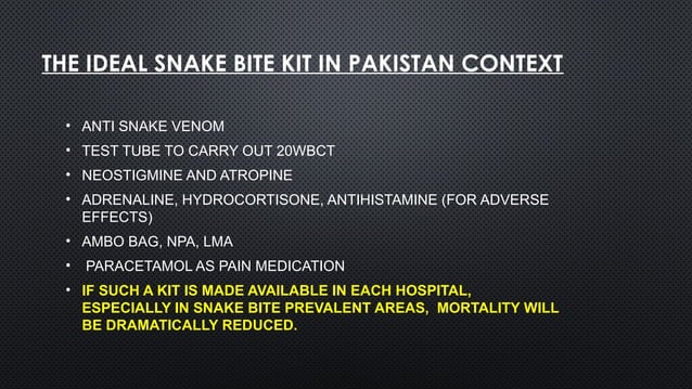 snake bite signs, symptoms and management management .pptx | Free Download