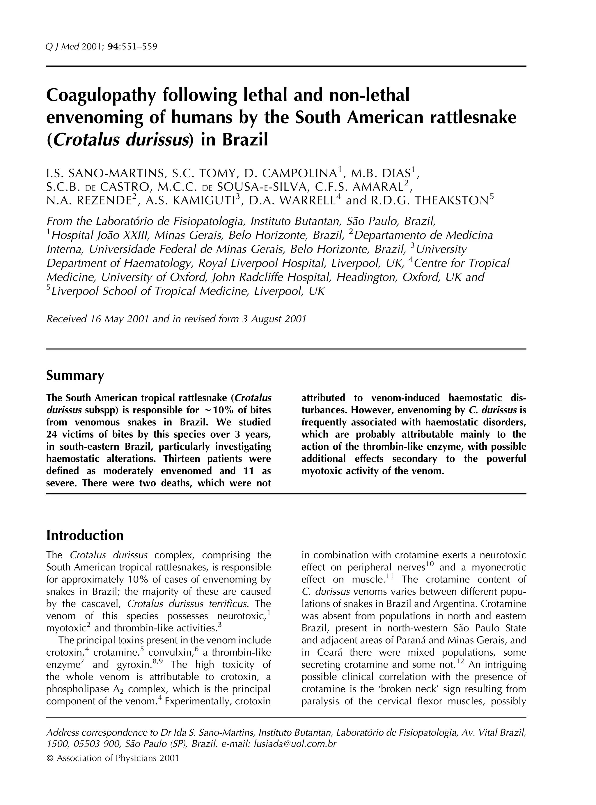 Snake Bite Oxford Journal | PDF