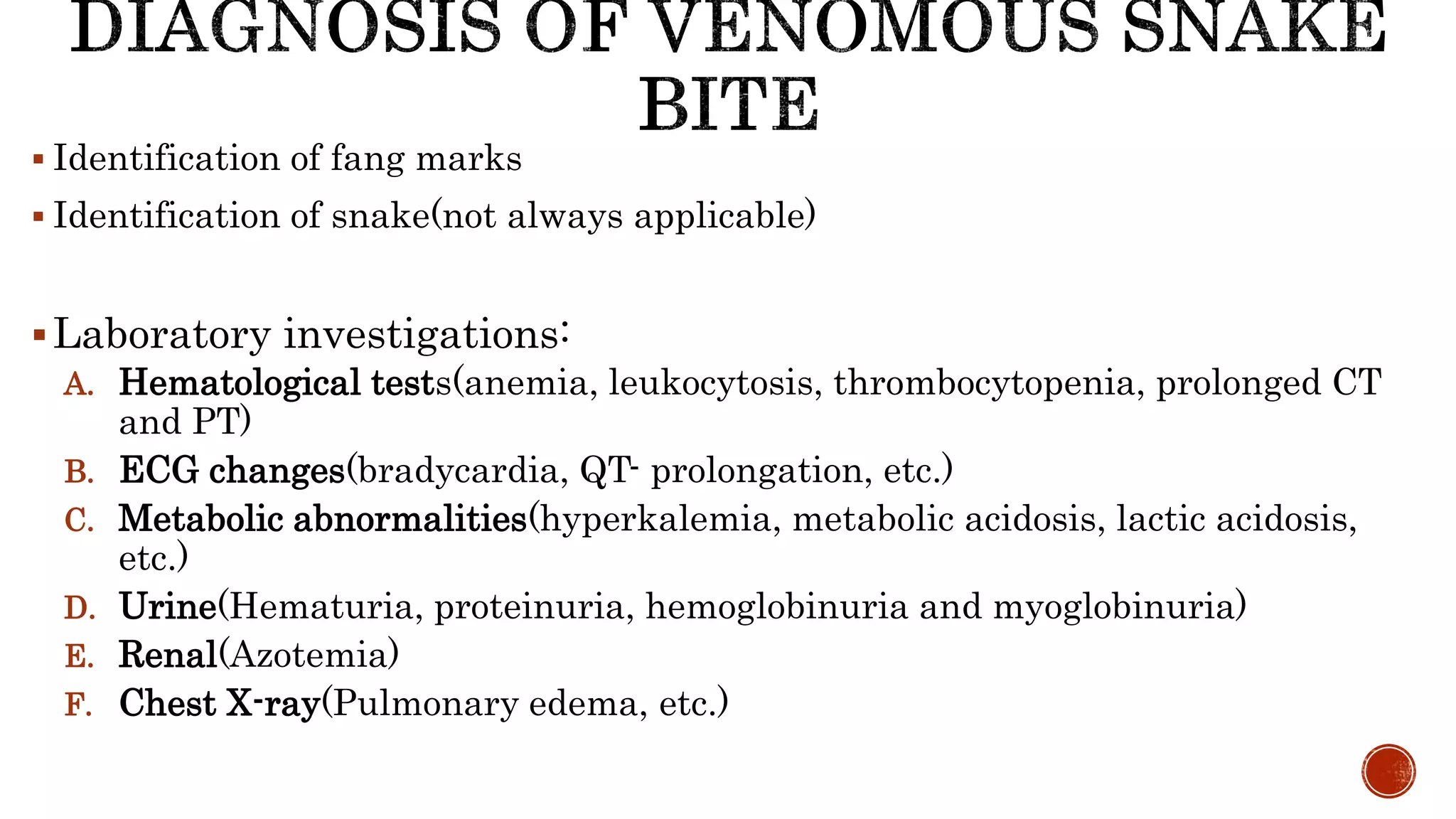 Snake bite poisoning and its treatment by RxVichuZ! | PPTX
