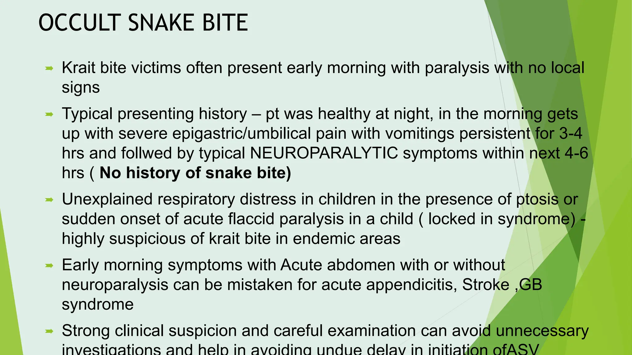 SNAKE BITE presentation... Ppt.......... | PPTX