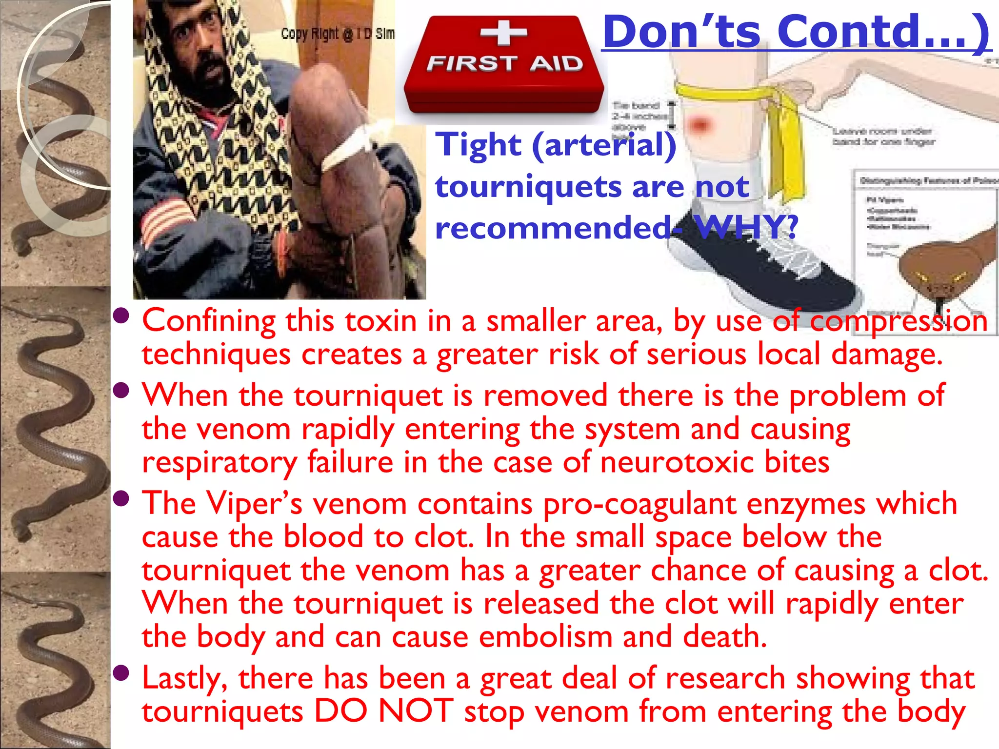 First aid on snake bite | PPT