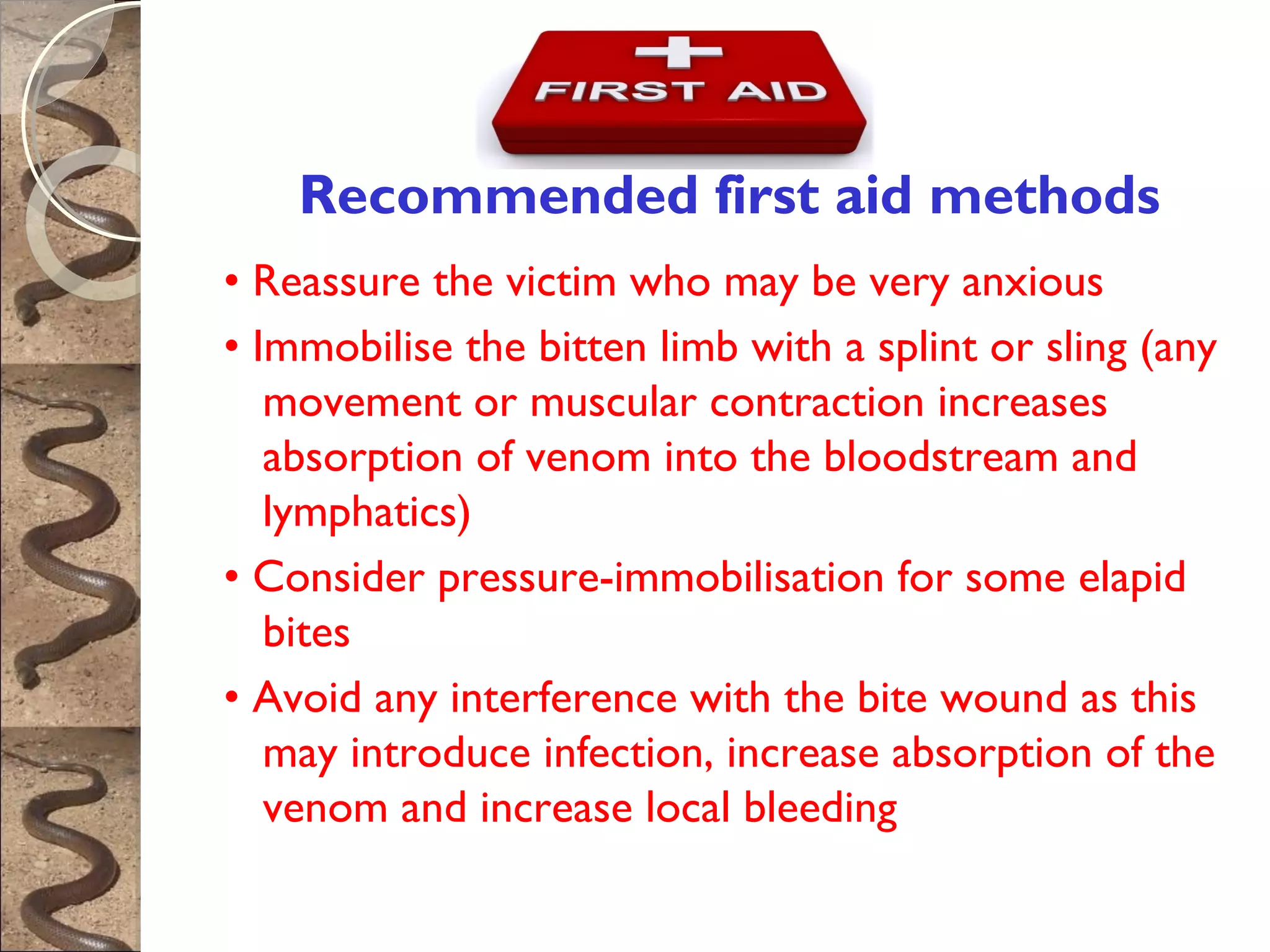 First aid on snake bite | PPT