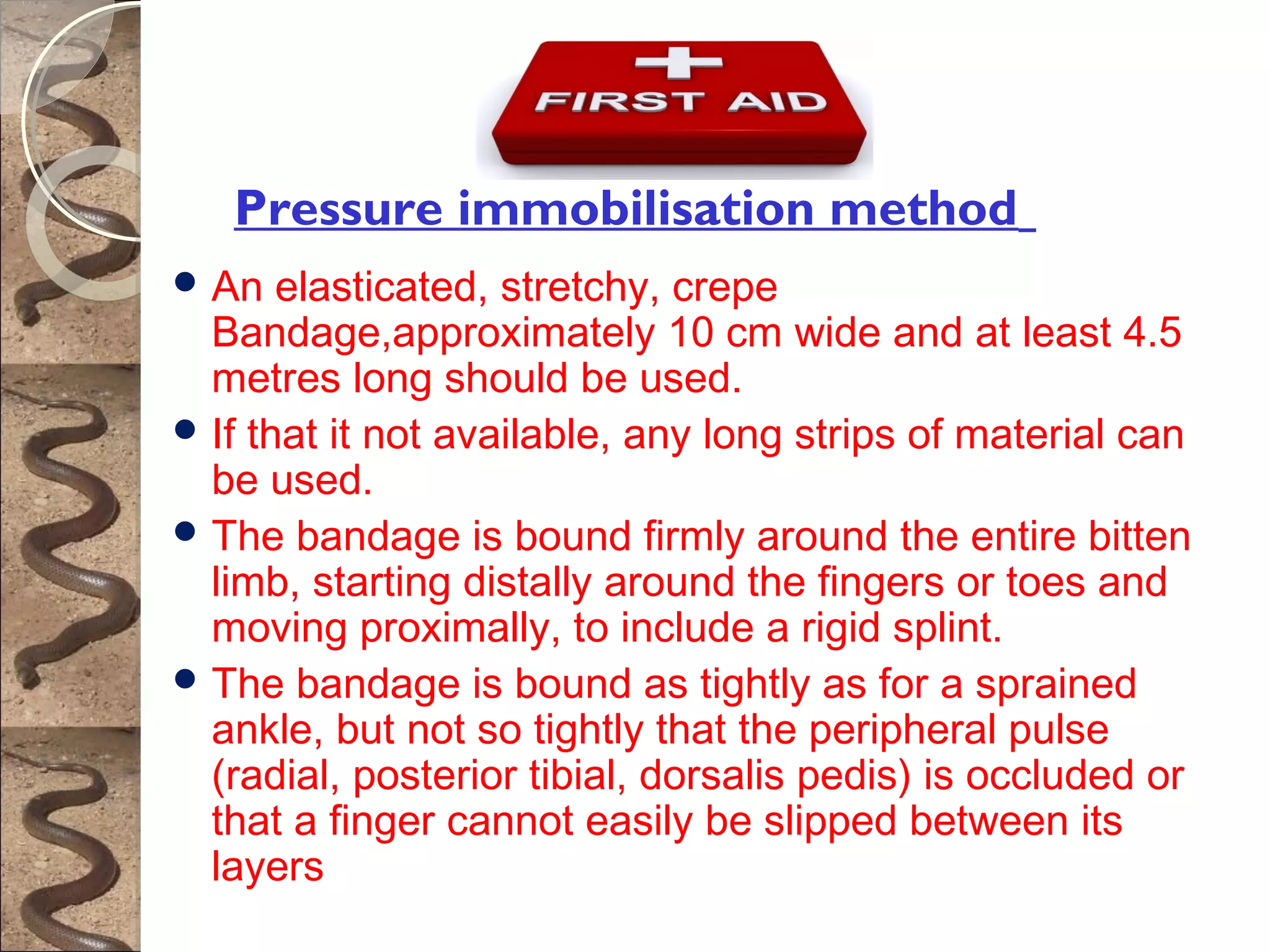 First aid on snake bite | PPT