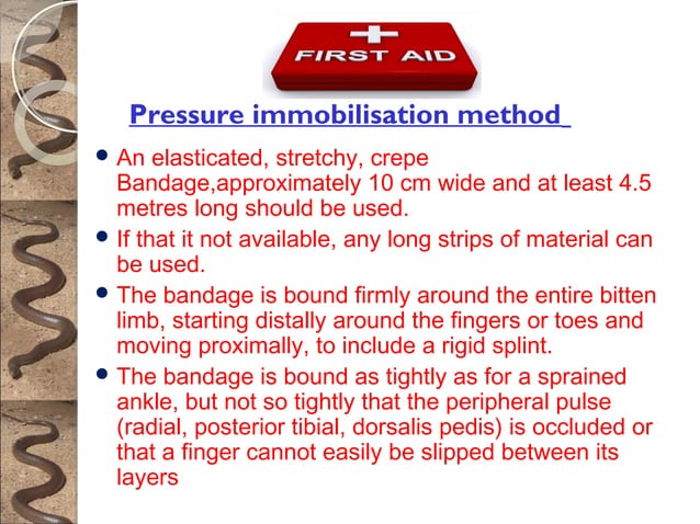 First aid on snake bite | PPT