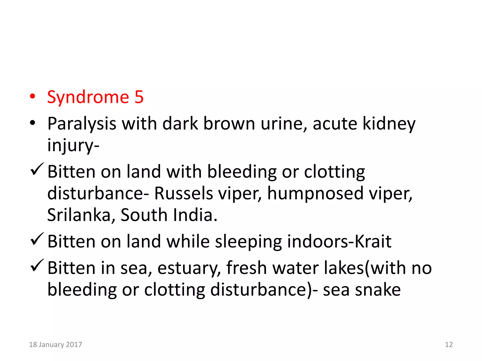 Snake bite protocol | PPT