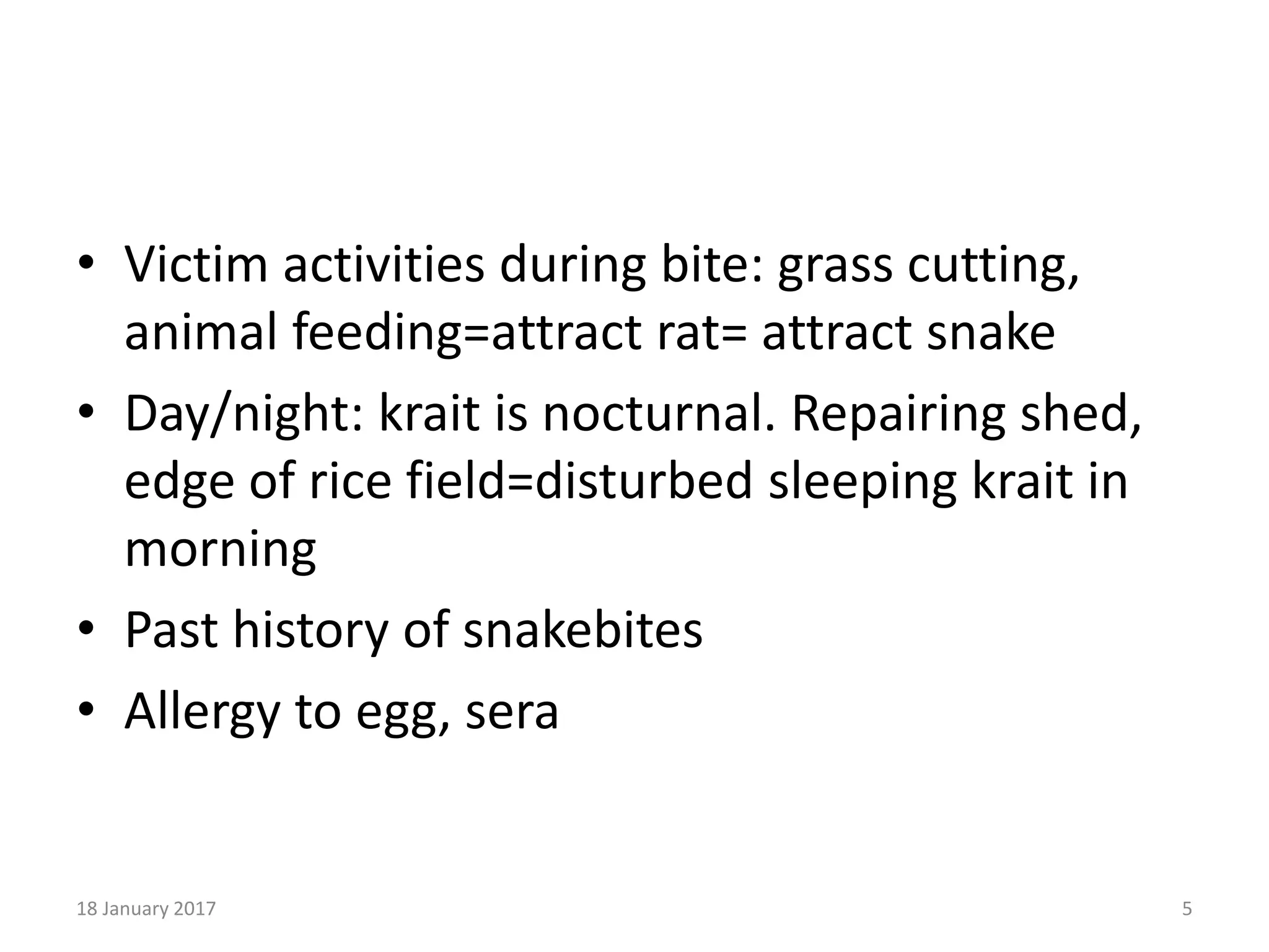 Snake bite protocol | PPT