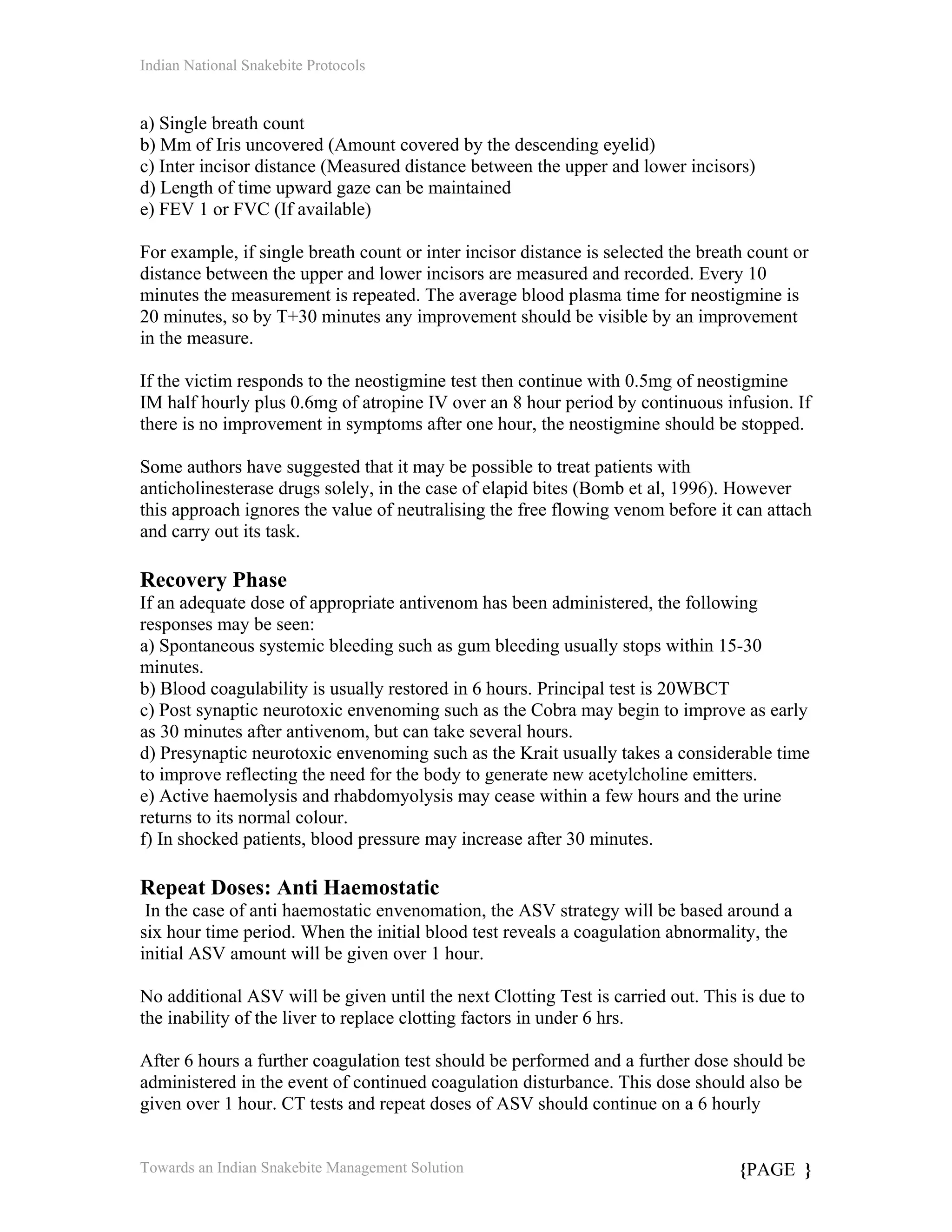 Snakebite protocol india_2007 | PDF