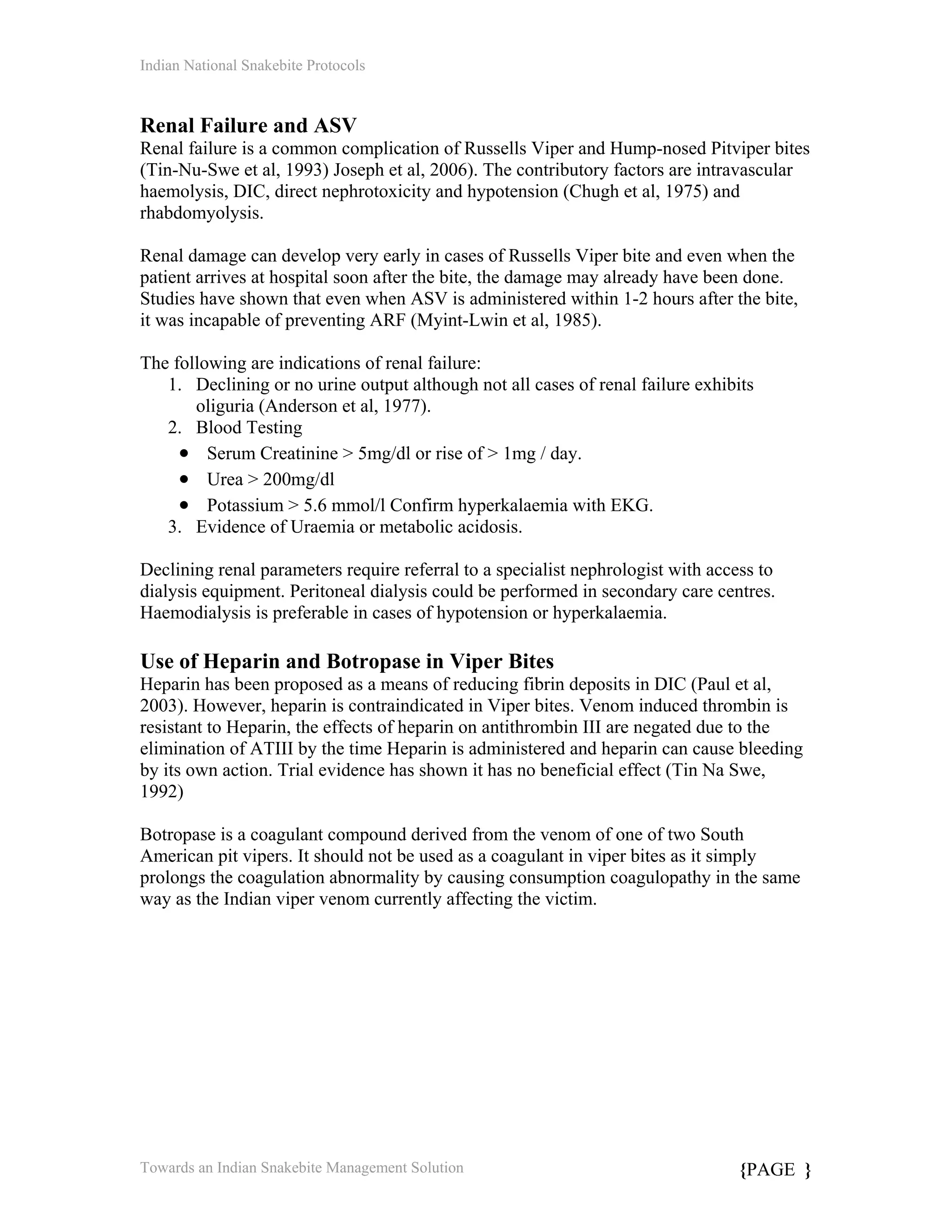 Snakebite protocol india_2007 | PDF