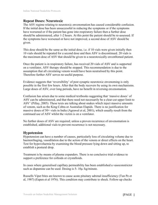 Snakebite protocol india_2007 | PDF | First Aid | Injuries