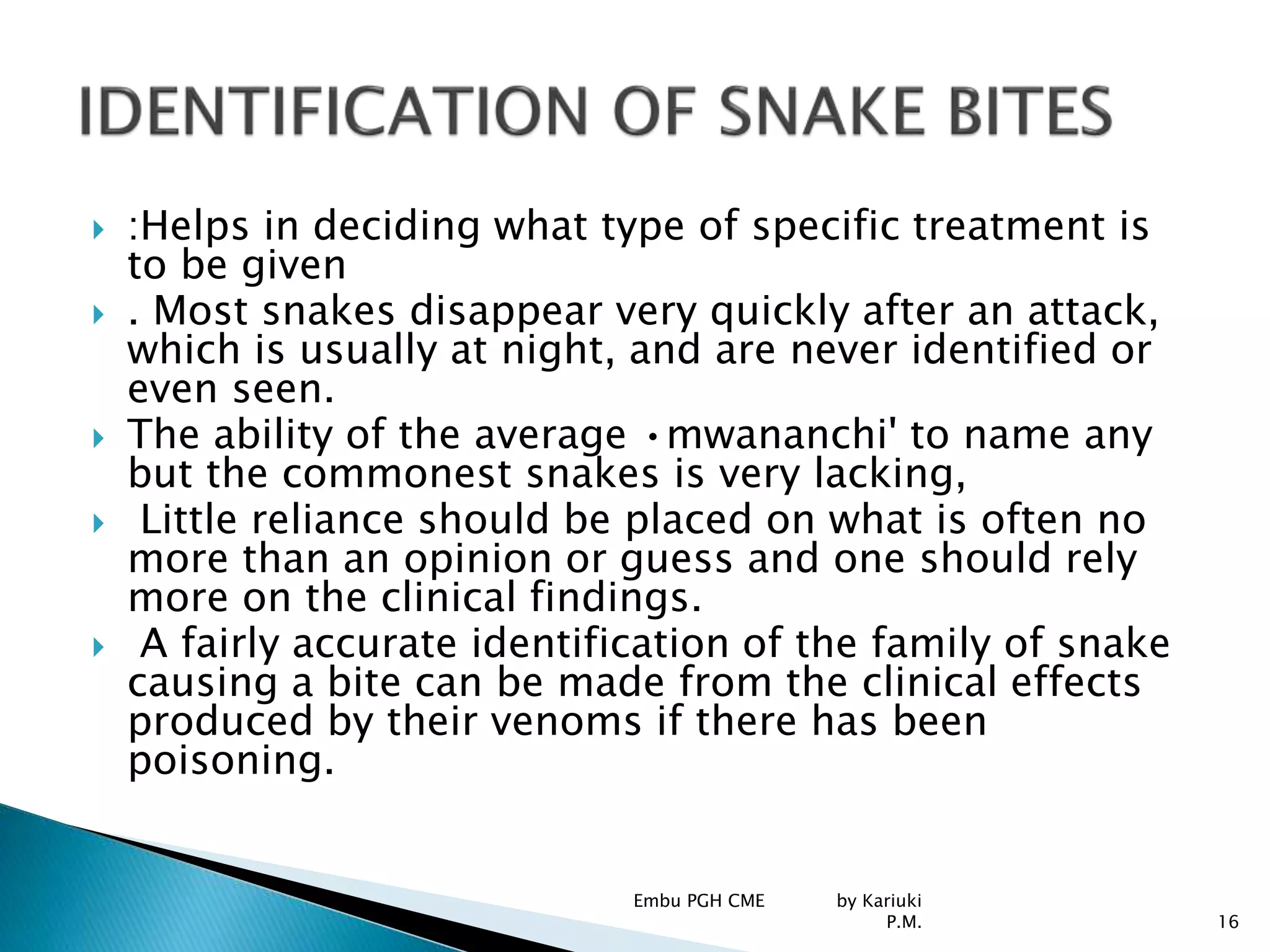 Snake bites | PPTX