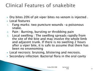 Snake bites | PPTX