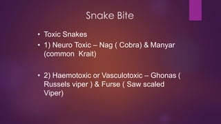 AN APPROACH TOWARDS AYURVEDIC - MODERN ASPECT ON MANAGEMENT OF SNAKE ...