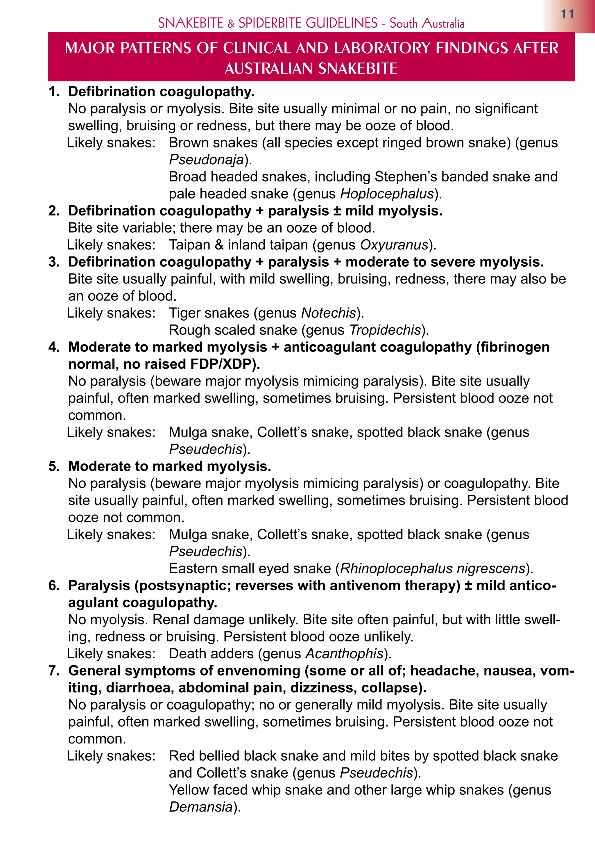 Snakebite spiderbiteguidelinessa sa-health08(1) | PDF