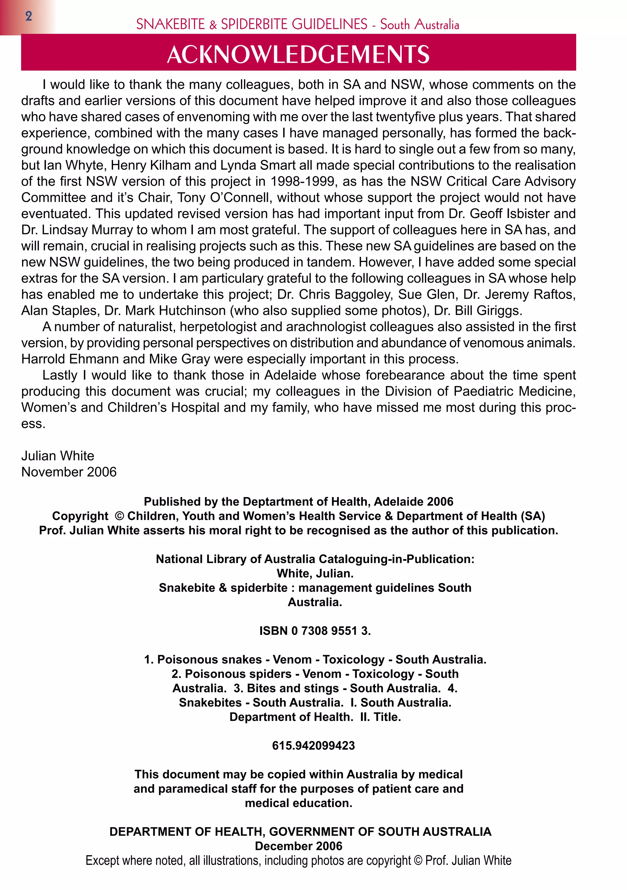 Snakebite spiderbiteguidelinessa sa-health08(1) | PDF