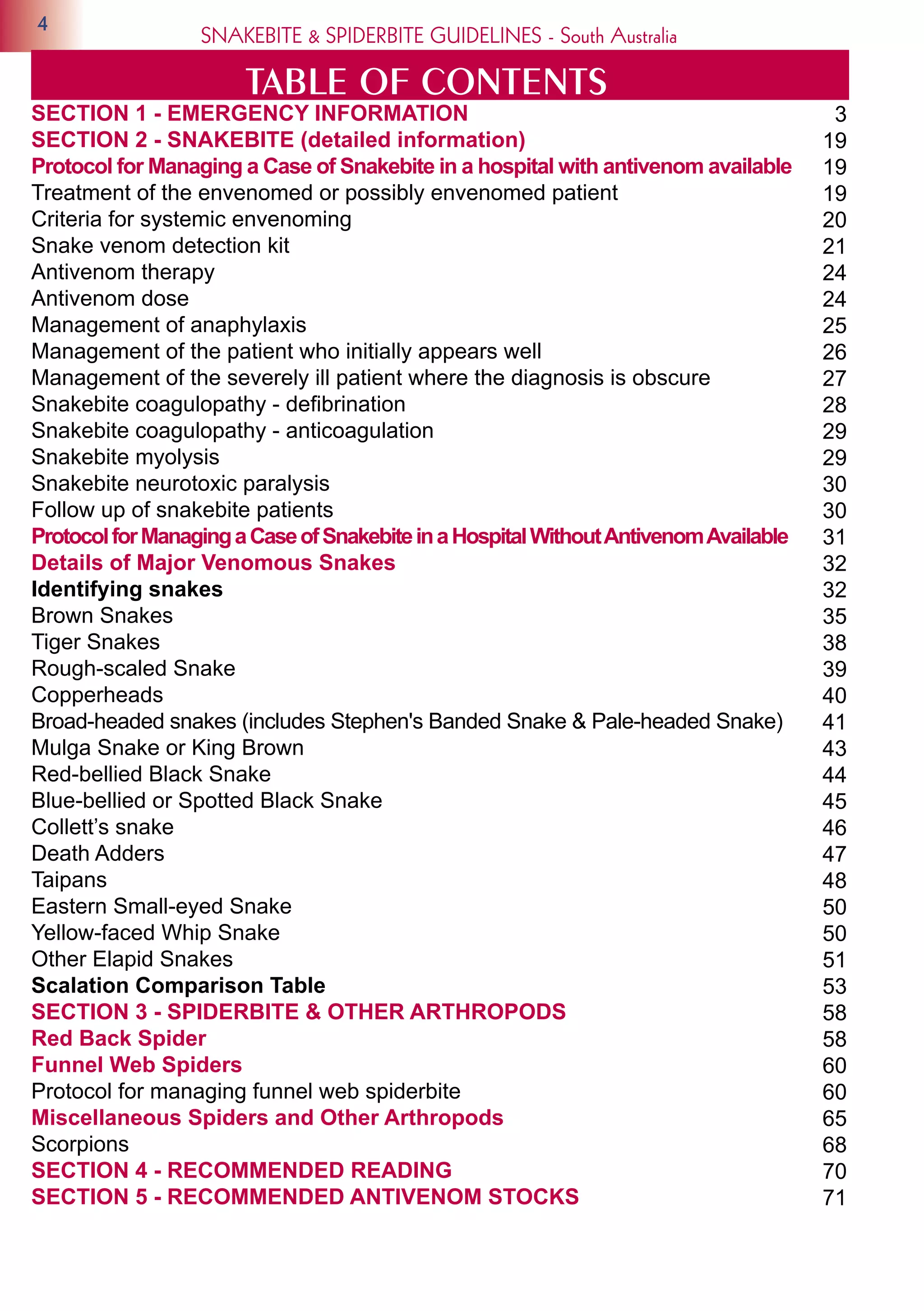 Snakebite spiderbiteguidelinessa sa-health08(1) | PDF