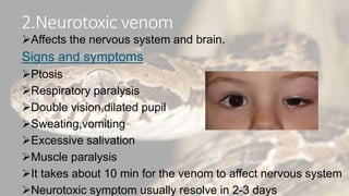 Snake bite and its management by first aid and antivenom | PPTX