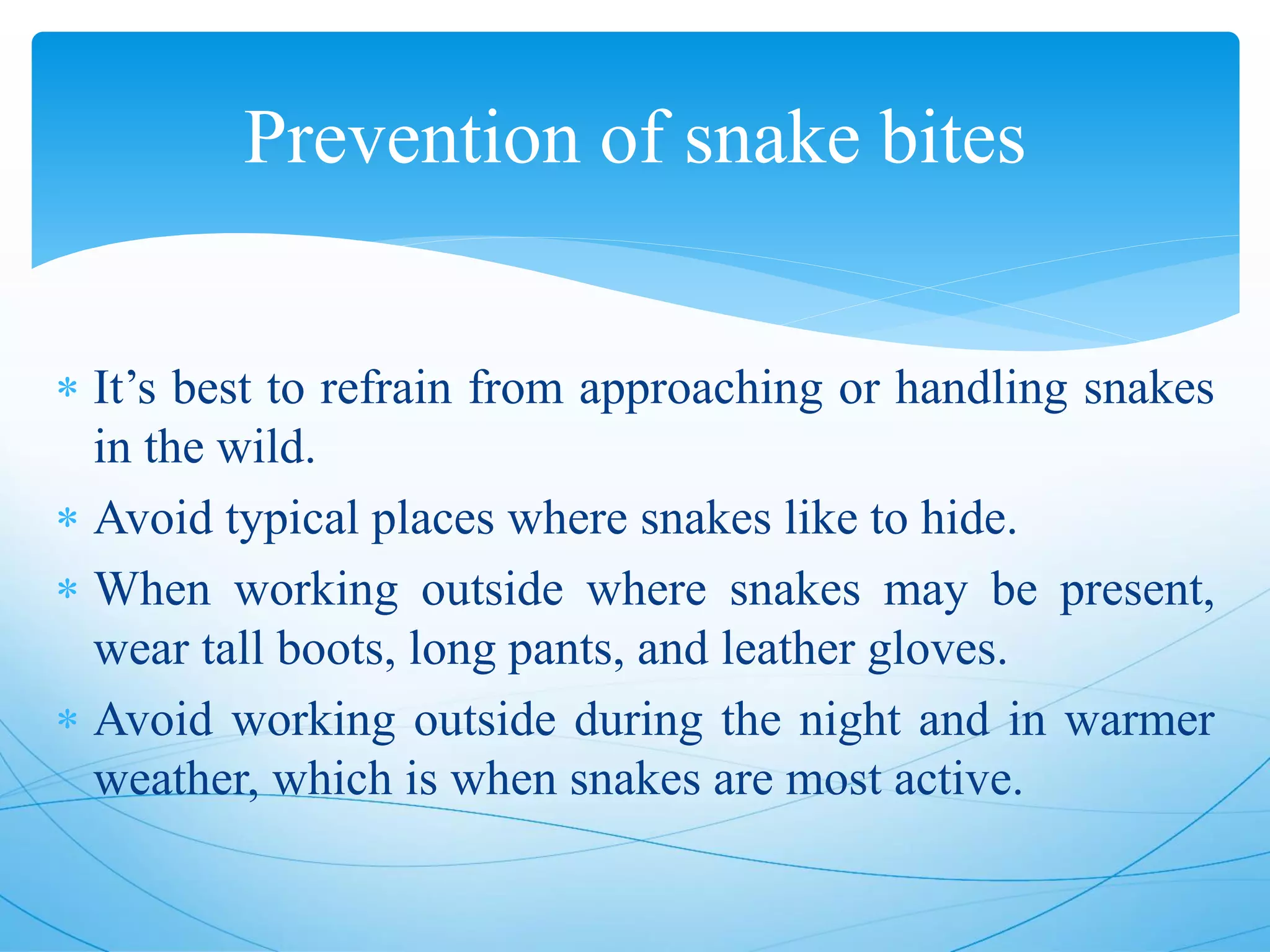 How to treat snake bite person | PDF