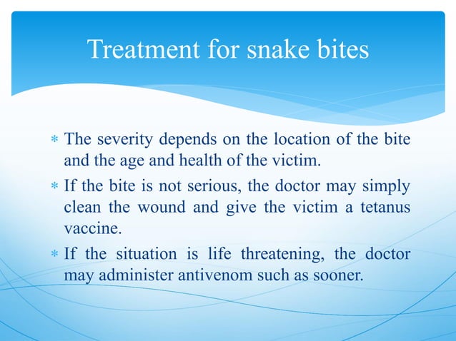 How to treat snake bite person | PDF