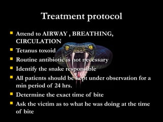 Snake bite and its management | PPT