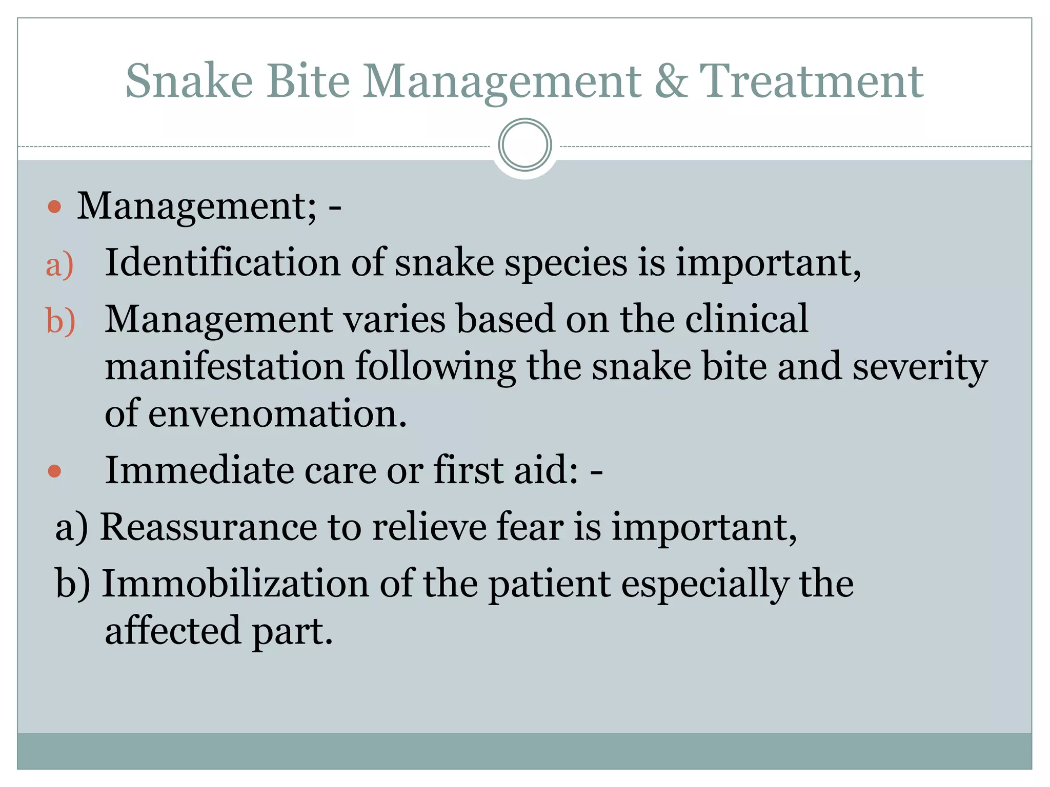 Snake Envenomation- Fundamentals | PPTX