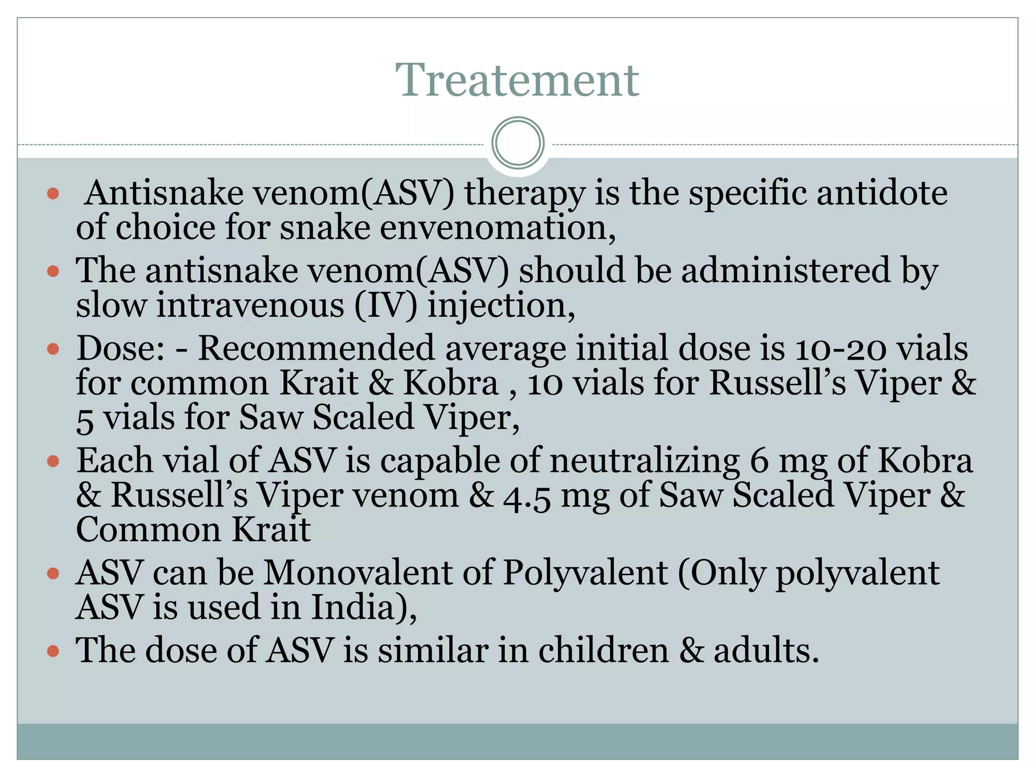 Snake Envenomation- Fundamentals | PPTX
