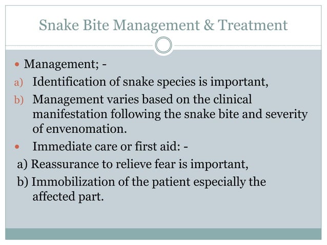 Snake Envenomation- Fundamentals | PPTX