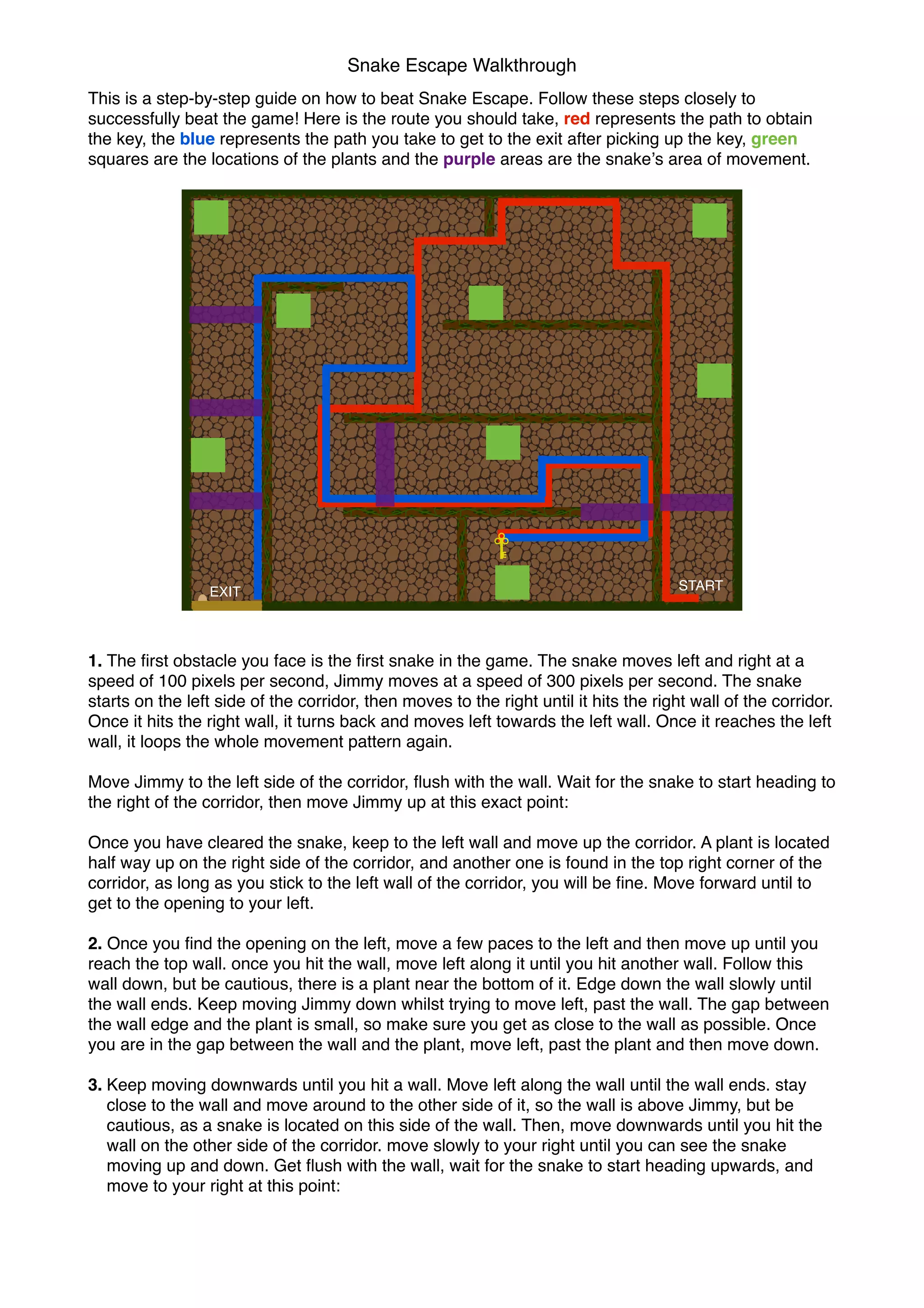 Snake escape walkthrough | PDF