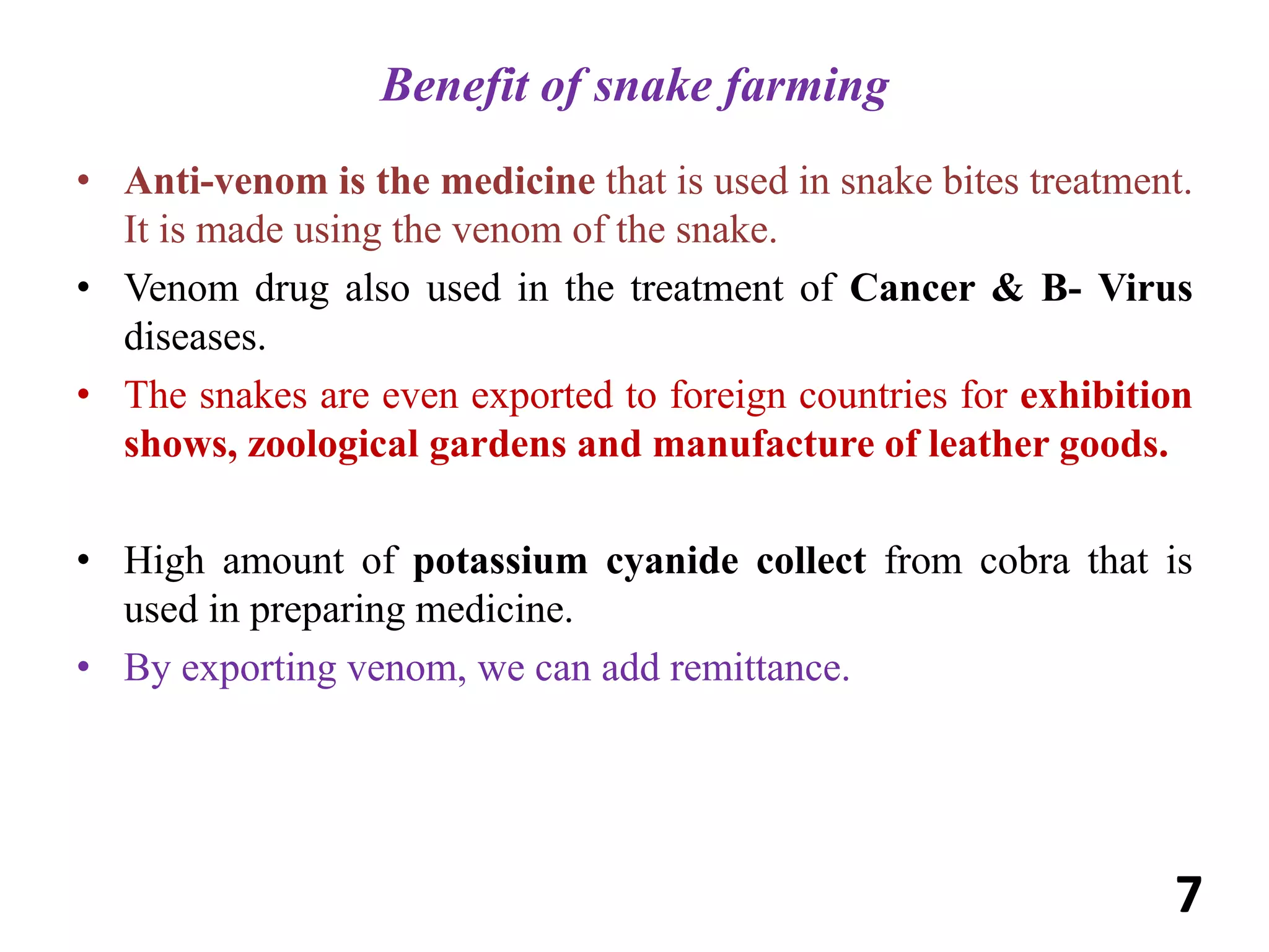 Snake Farming in/of Bangladesh | PPTX