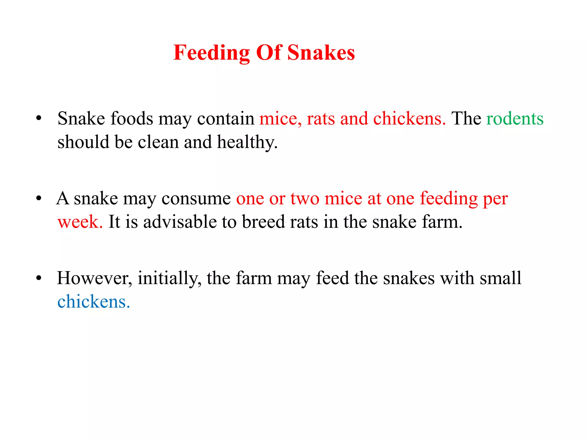 Snake farming slide | PPTX | Agriculture | Industries