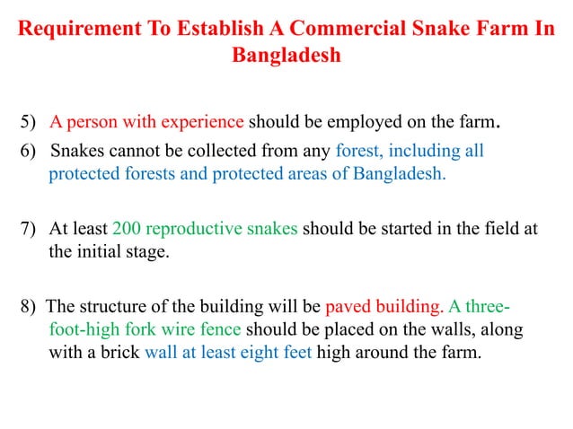 Snake farming slide | PPTX | Agriculture | Industries
