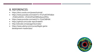 PowerPoint Presentation For Snake Game Project In Java | PPTX