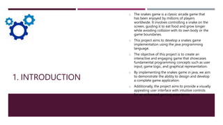 PowerPoint Presentation For Snake Game Project In Java | PPTX