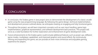 PowerPoint Presentation For Snake Game Project In Java | PPTX