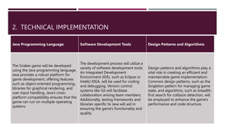 PowerPoint Presentation For Snake Game Project In Java | PPT